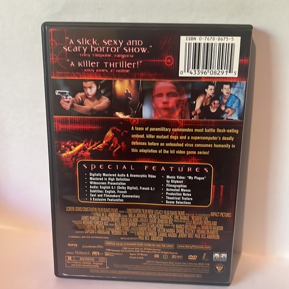 Fox | Media | Resident Evil Special Edition Dvd Movie Jovovich 202 ...